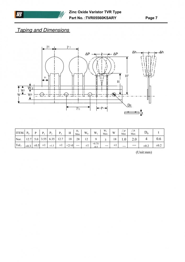 TVR05560KSARY datasheet page 10