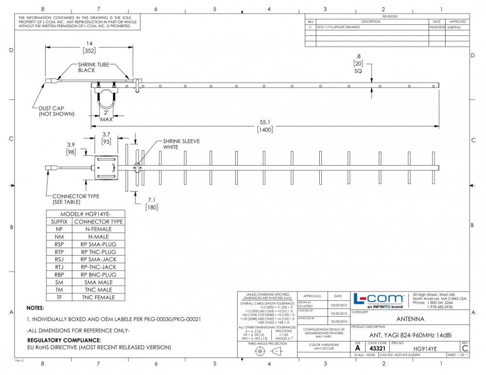 HG914YE-NF technical document page