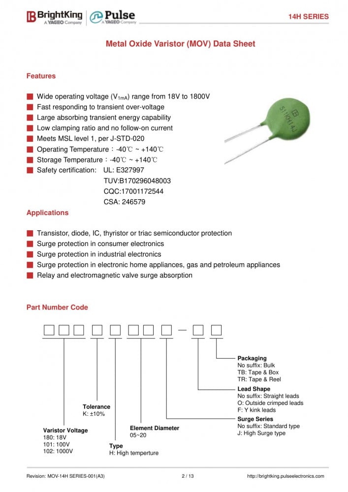 470KH14 datasheet page 1
