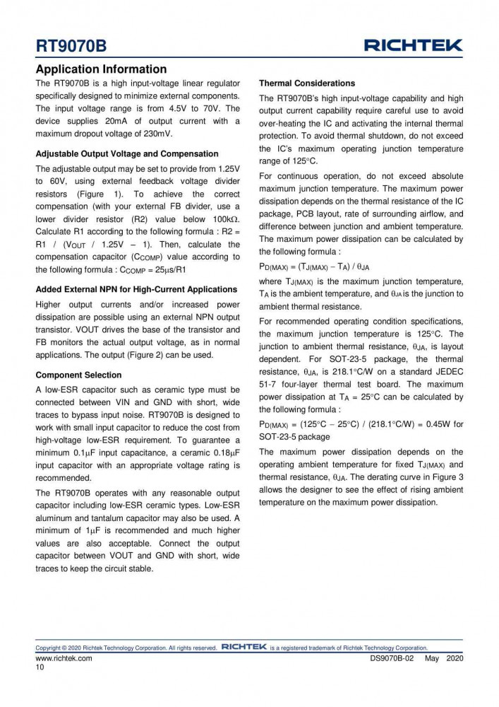 RT9070BGB datasheet page 10