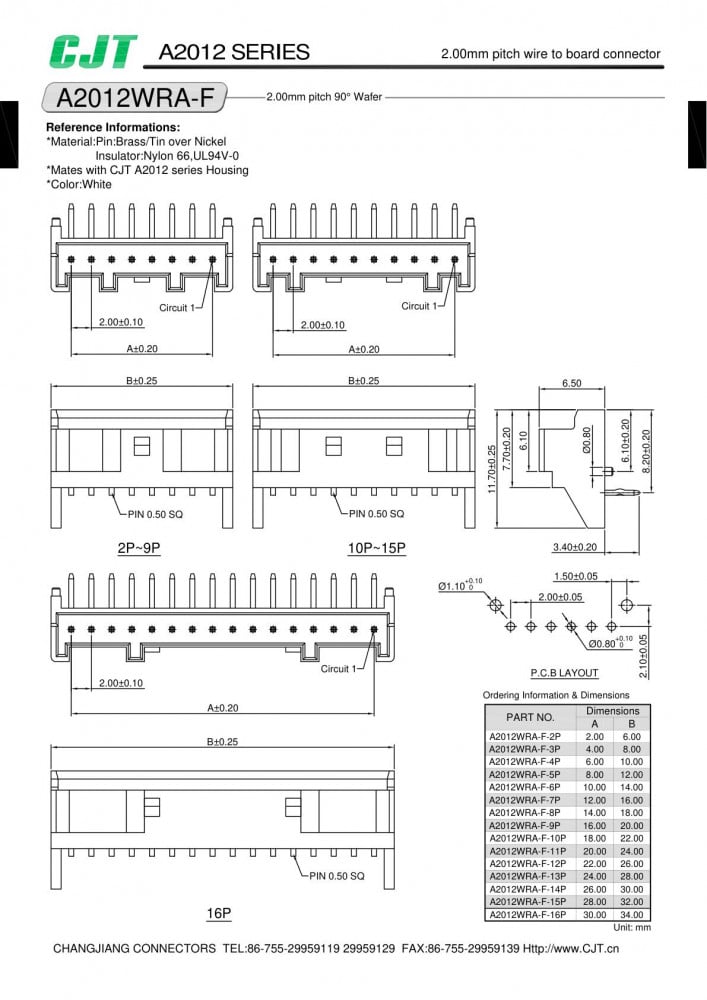 CJT A2012 series datasheet page 8