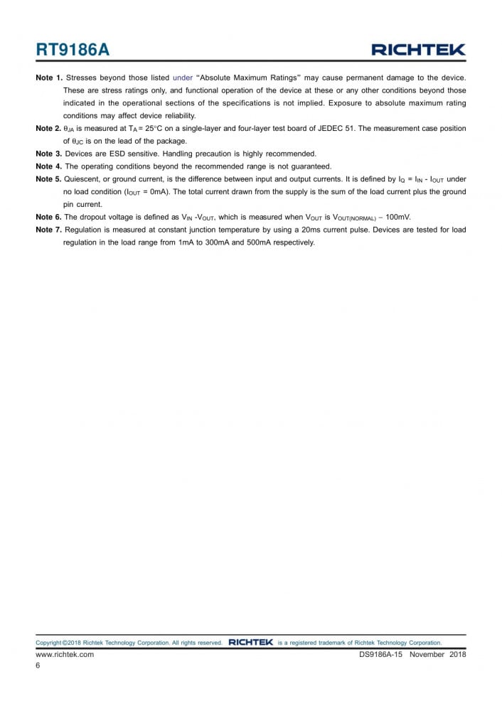 RT9186A datasheet page 6