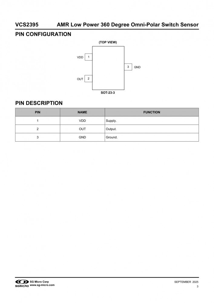 VCS2395 datasheet page 3