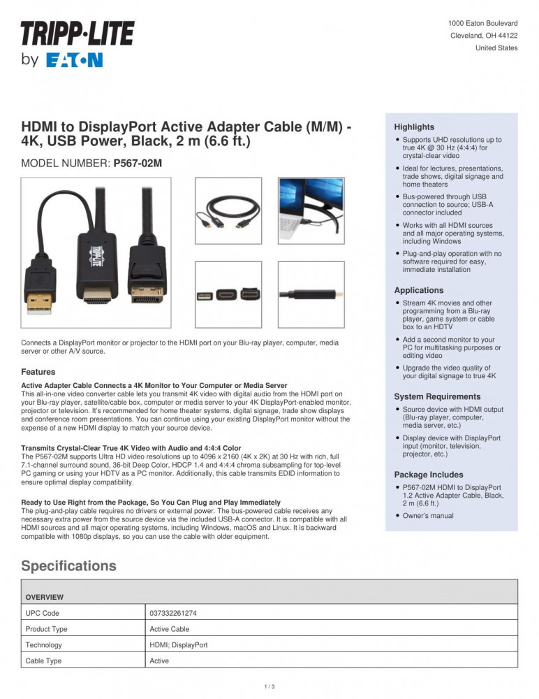 P567-02M technical documentation page 1