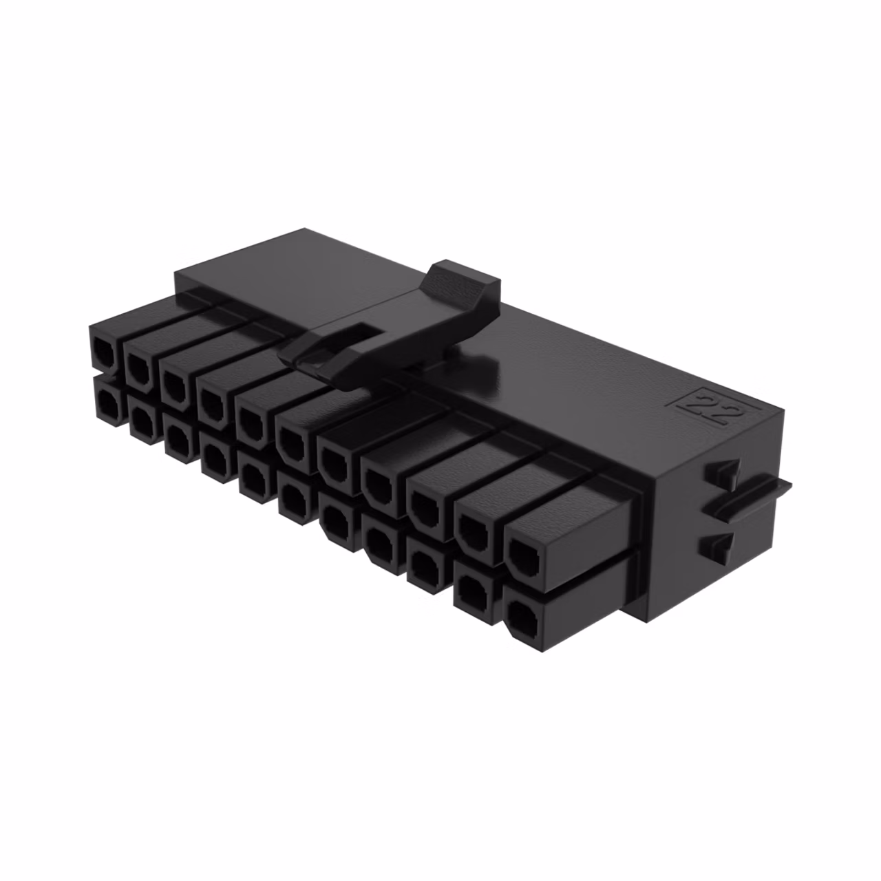 Micro-Fit+ Receptacle Housing, Dual Row, 22 Circuits, UL 94V-0, Low-Halogen, Black for sale