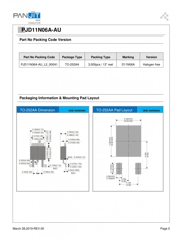 PJD11N06A-AU datasheet page 5
