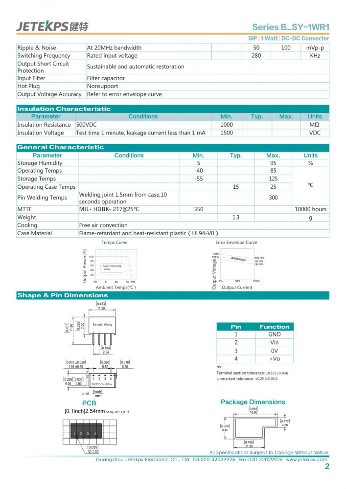 B0509SY-1WR1 datasheet page 2