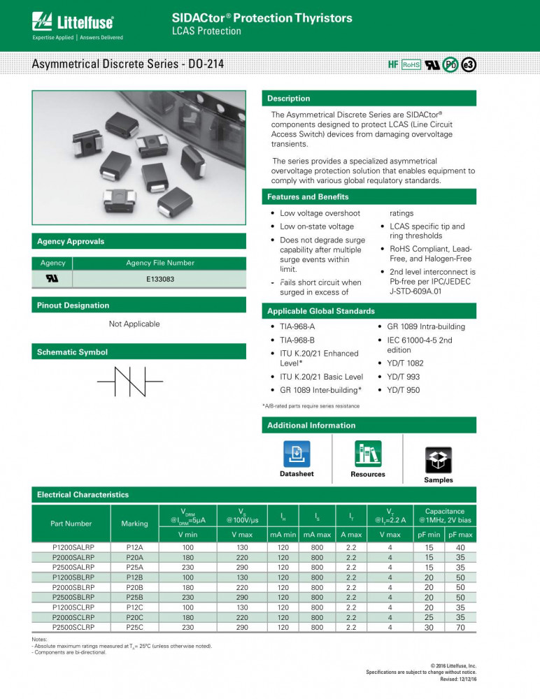 P0220SCMCLRP technical document page 1