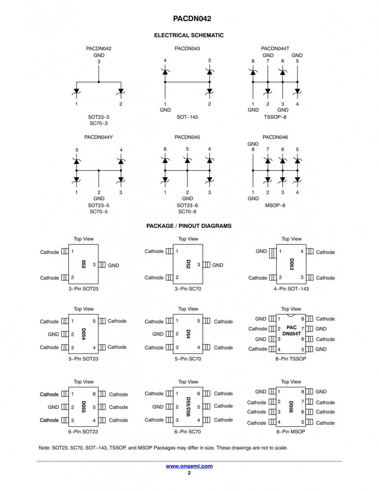 PACDN042Y3R datasheet page 2