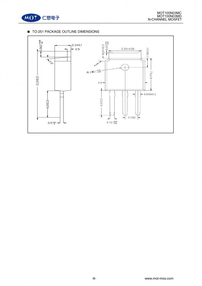 MOT100N03MD datasheet page 6