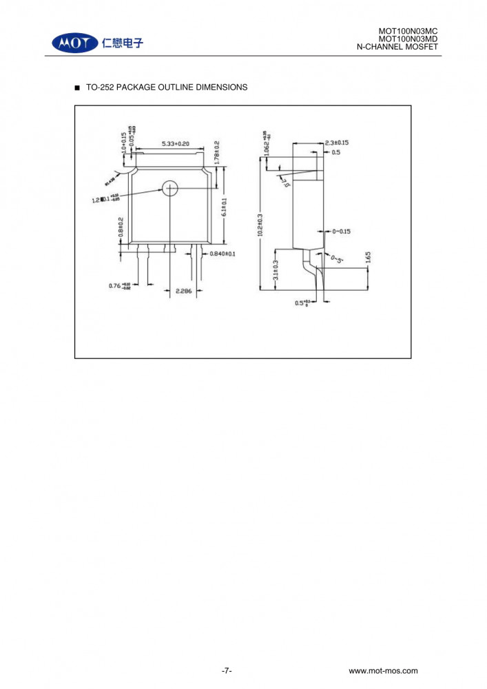 MOT100N03MD datasheet page 7