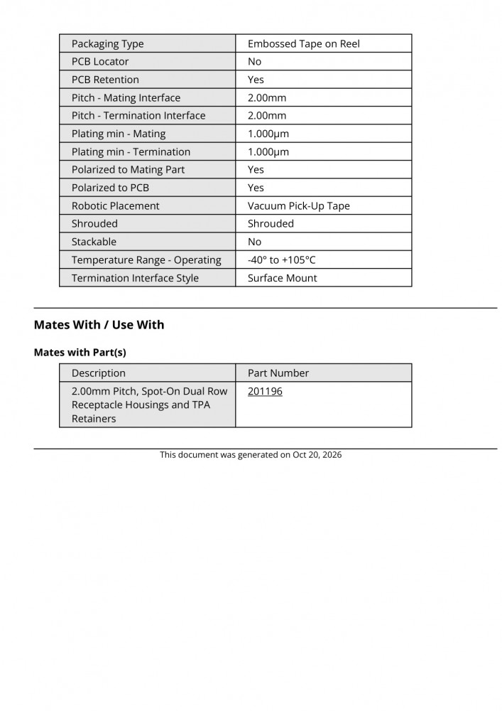 MOLEX 2011972400 technical document image 3