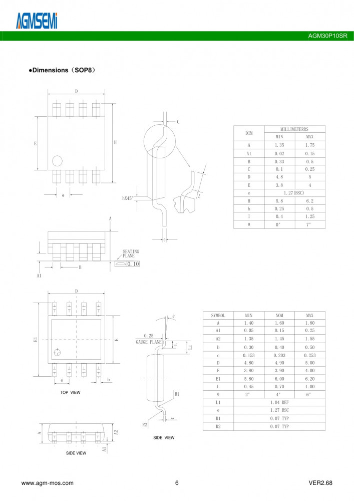 AGM30P10SR datasheet page 6