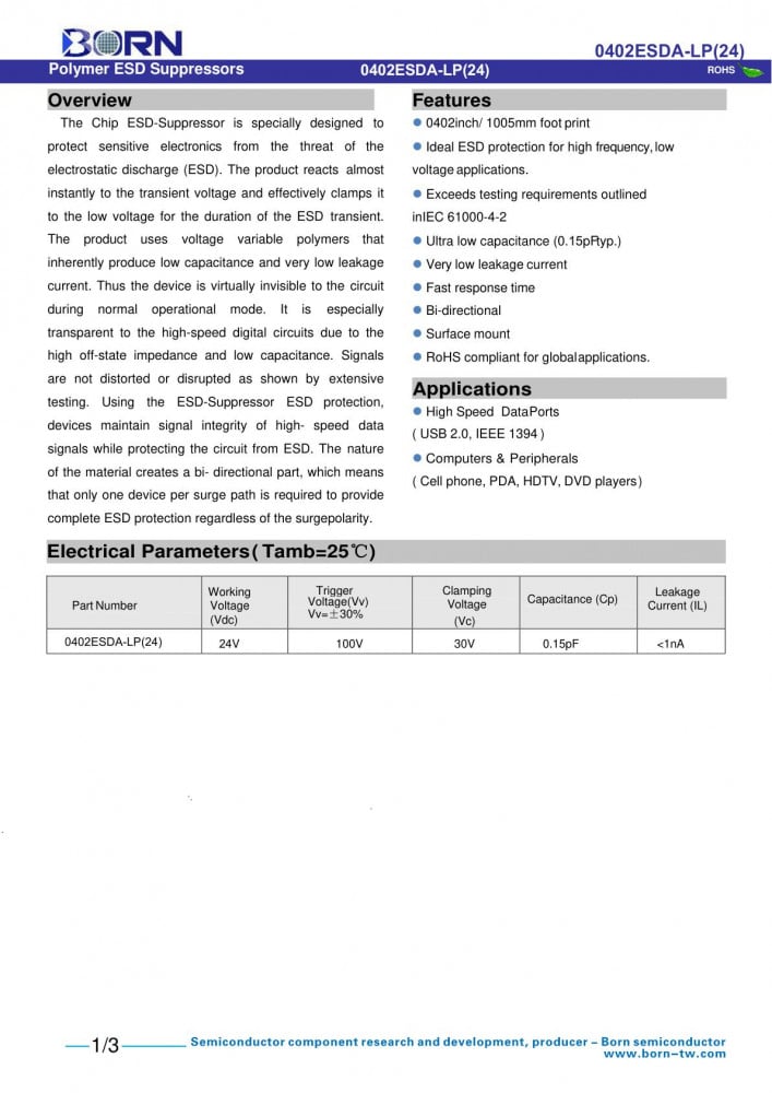 0402ESDA-LP(24) technical document page 1