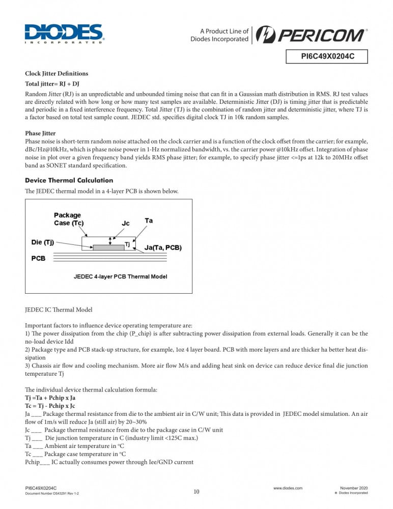 PI6C49X0204C datasheet page 10