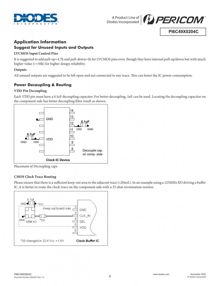 PI6C49X0204C datasheet page 8