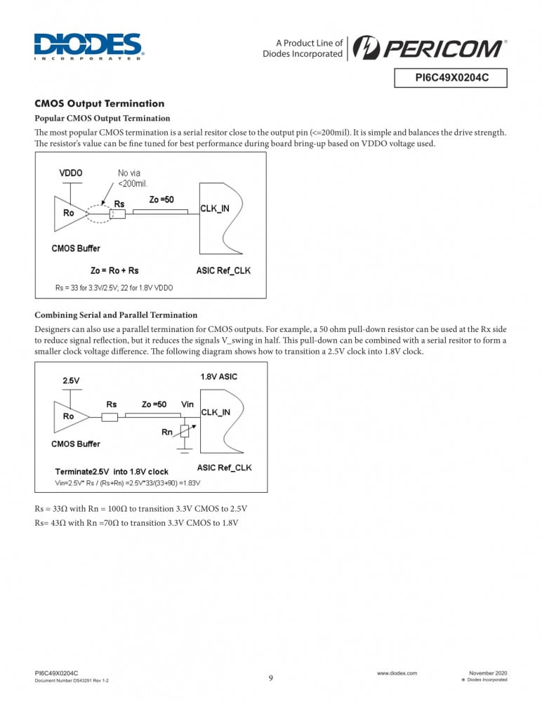 PI6C49X0204C datasheet page 9