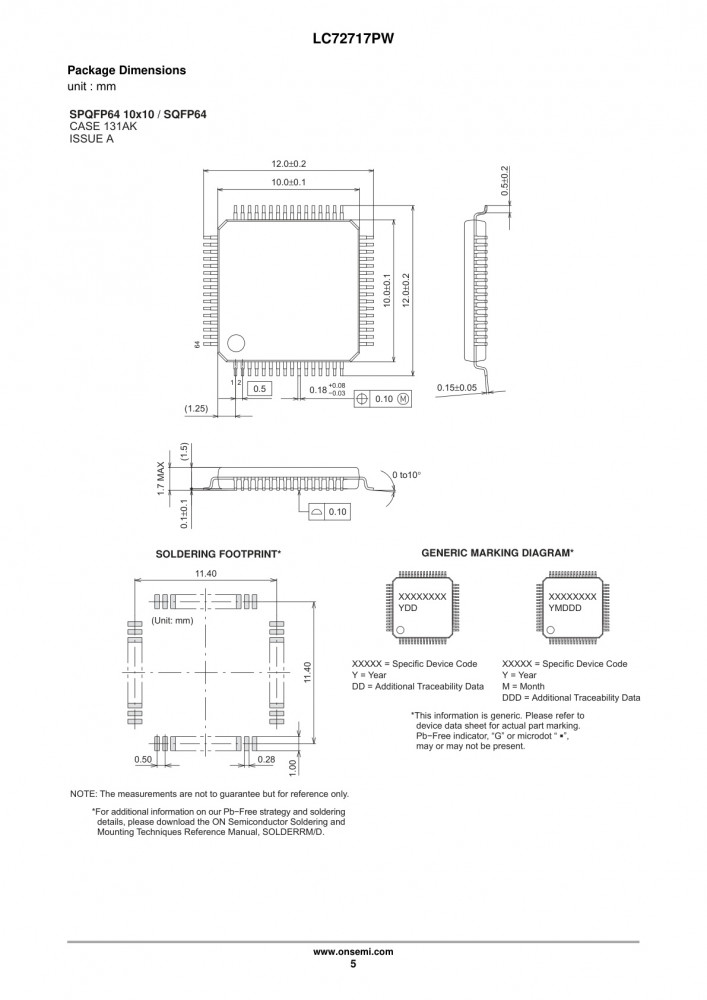 LC72717PW technical document page 6