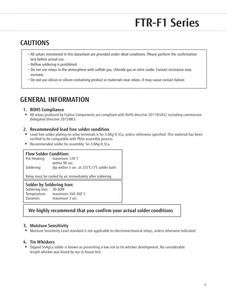 FTR-F1 datasheet page 6