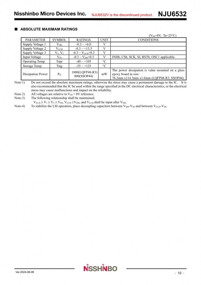 NJU6532 datasheet page 10