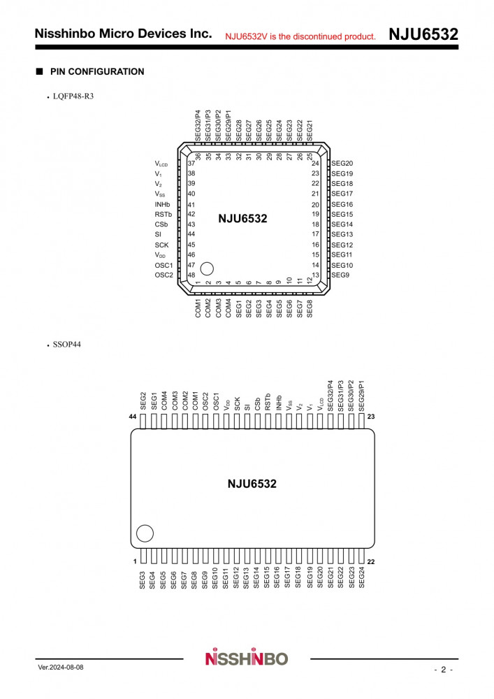 NJU6532 datasheet page 2