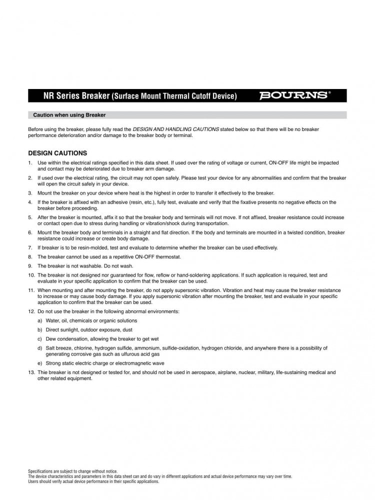 BOURNS NR Series datasheet page 4