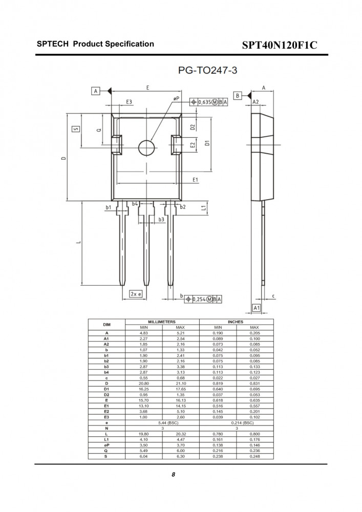 SPT40N120F1C datasheet page 8