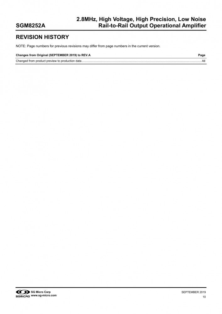 SGM8252A datasheet page 10