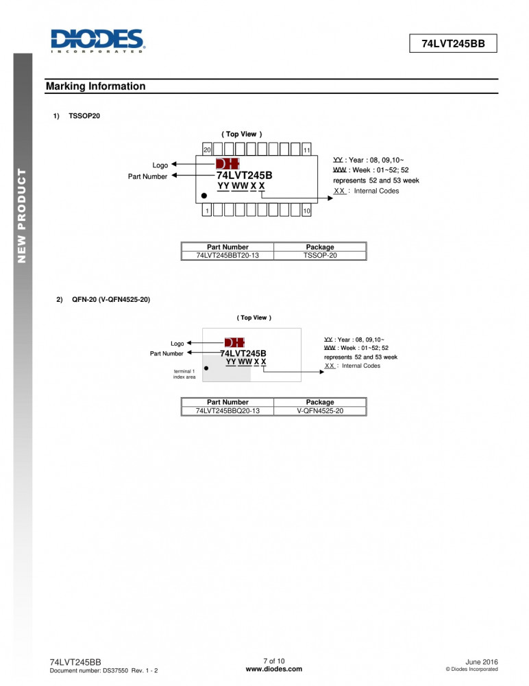74LVT245BBQ20-13 datasheet page 7