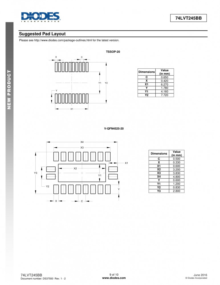 74LVT245BBQ20-13 datasheet page 9