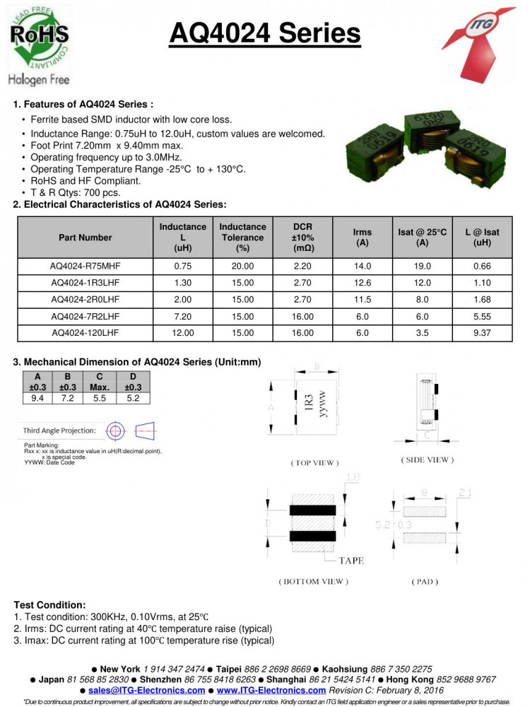 AQ4024 technical document page 1