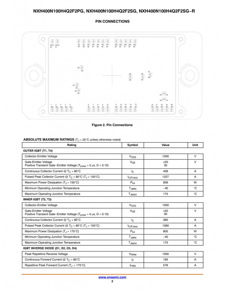 NXH400N100H4Q2F2 datasheet page 2