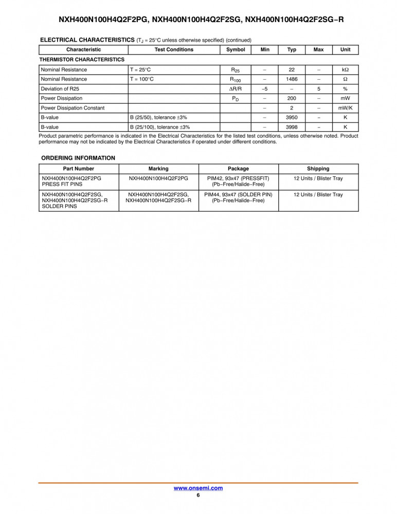 NXH400N100H4Q2F2 datasheet page 6