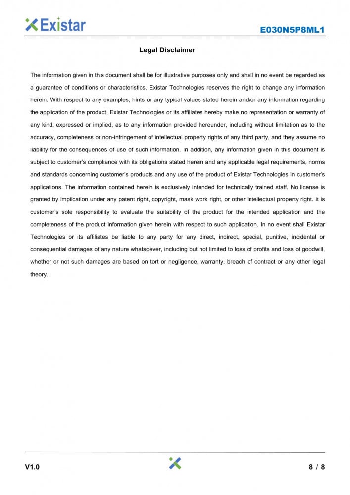 E030N5P8ML1 datasheet page 8