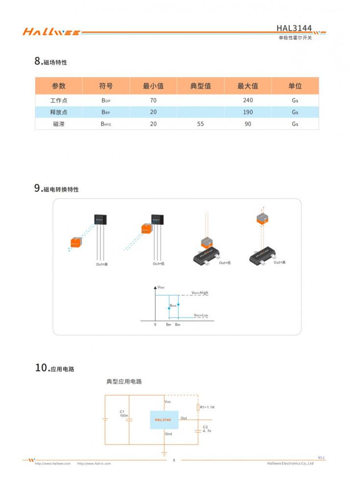 HAL3144UA technical document page 3
