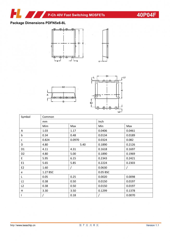 40P04F datasheet page 7