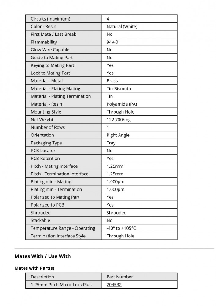 MOLEX 2200980470 technical drawing preview, page 3