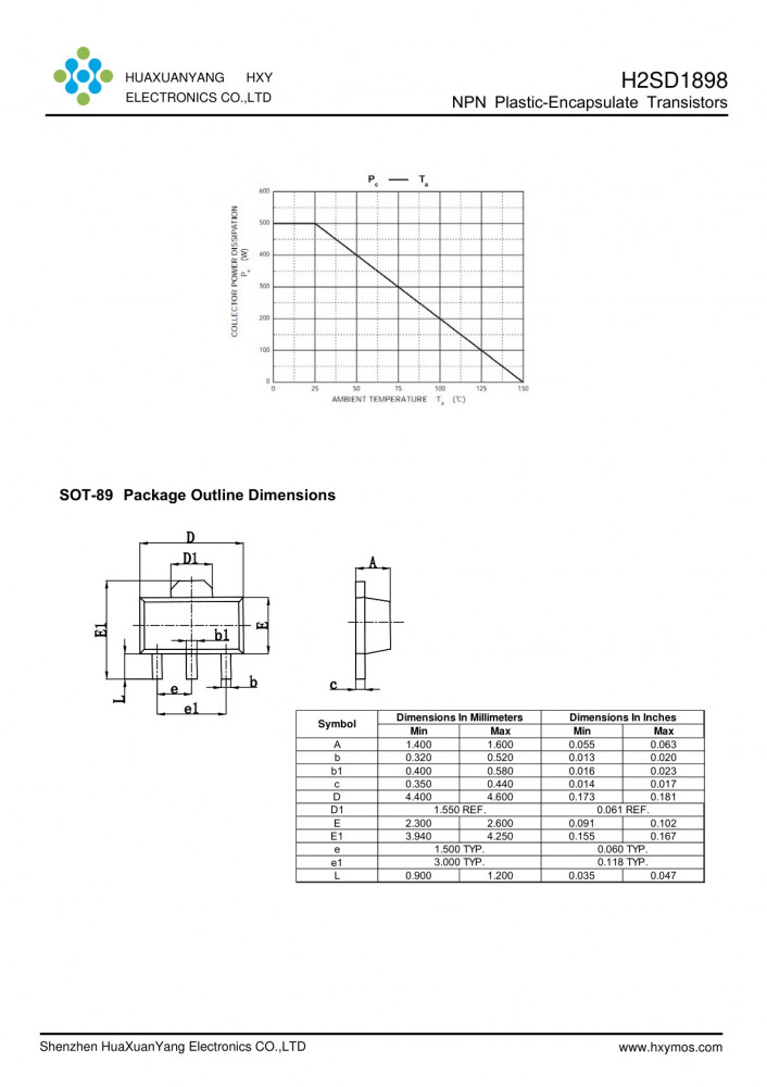 H2SD1898T100R datasheet page 3