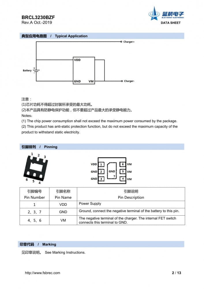 BRCL3230BZF datasheet page 2