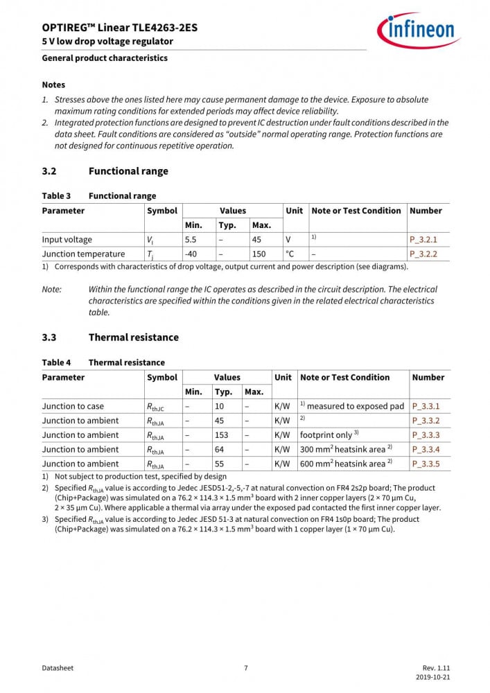 TLE42632ESXUMA1 datasheet page 7