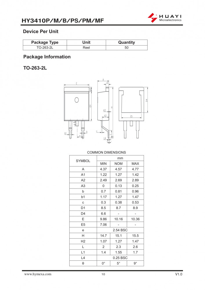 HY3410B datasheet page 10