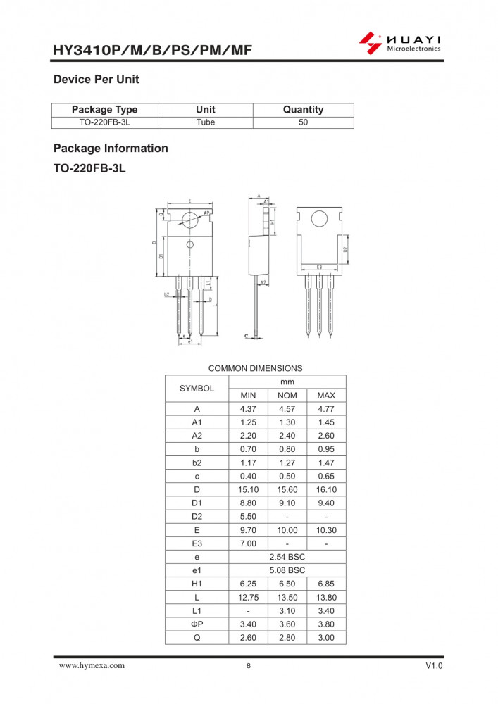 HY3410B datasheet page 8