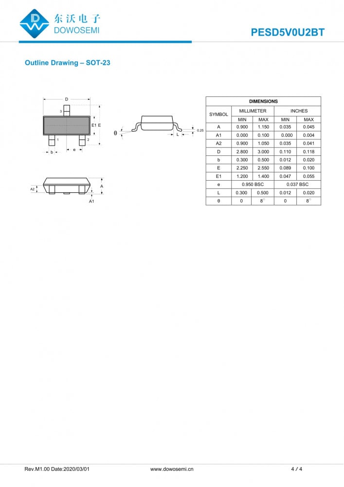 PESD5V0U2BT datasheet page 4