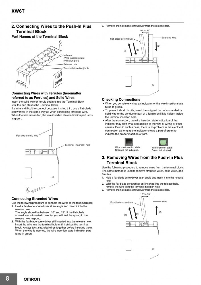 OMRON XW6T common terminal block datasheet page 8