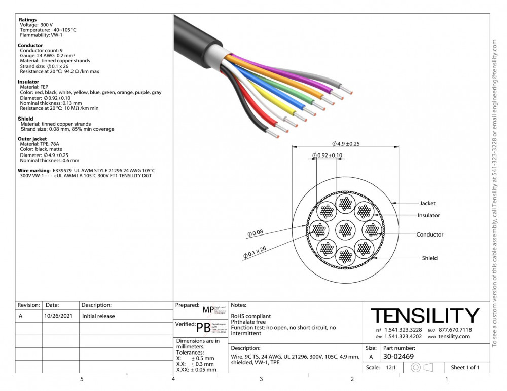 Tensility International 30-02469 product drawing preview