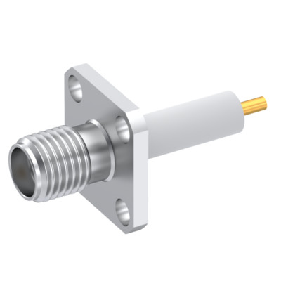SMA / ADJUSTABLE SQUARE FLANGE JACK RECEPTACLE WITH CYLINDRICAL CONTACT for sale
