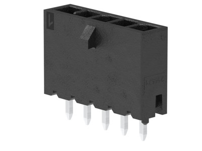 Micro-Fit+ Vertical Header, Through Hole, 3.00mm Pitch, Single Row, 8 Circuits, 0.76µm Gold (Au) Plating, Glow-Wire Capable, Black