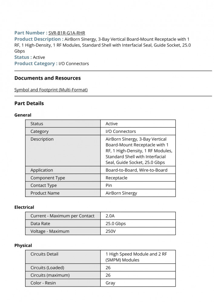 SVR-B1R-G1A-RHR technical document page 1
