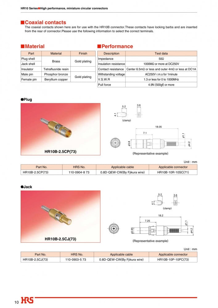HRS HR10 series document page 10
