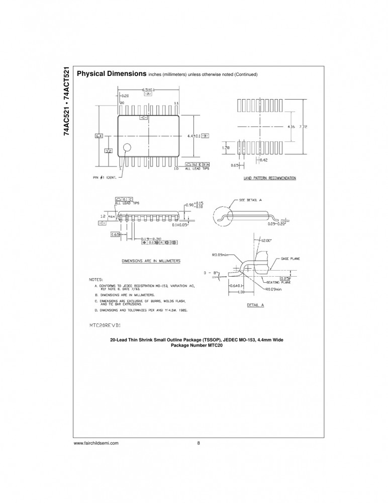 74ACT521 datasheet page 8